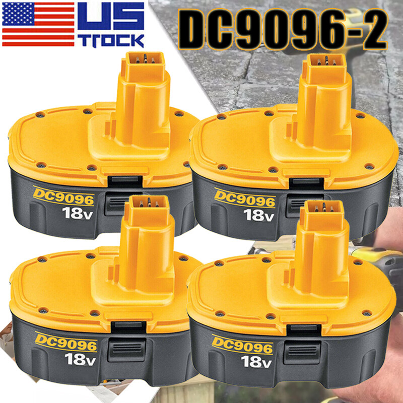 4PACK 18V For Dewalt 18 VOLT XRP DC9096 DC9098 DC9096-2 Ni-MH Battery ...
