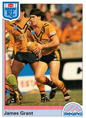 1992 BALMAIN TIGERS NRL Card JAMES GRANT Wests | eBay Australia