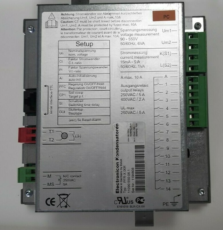 Electronicon PFR-X 06R POWER FACTOR CONTROLLER | eBay