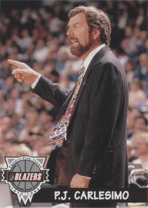1994-95 Franz Portland Trail Blazers - P.J. Carlesimo #2 for sale ...