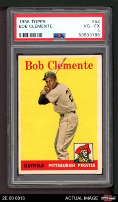 1958 Topps #52 Roberto Clemente WT Pirates HOF COMMON VARIATION PSA 4 ...