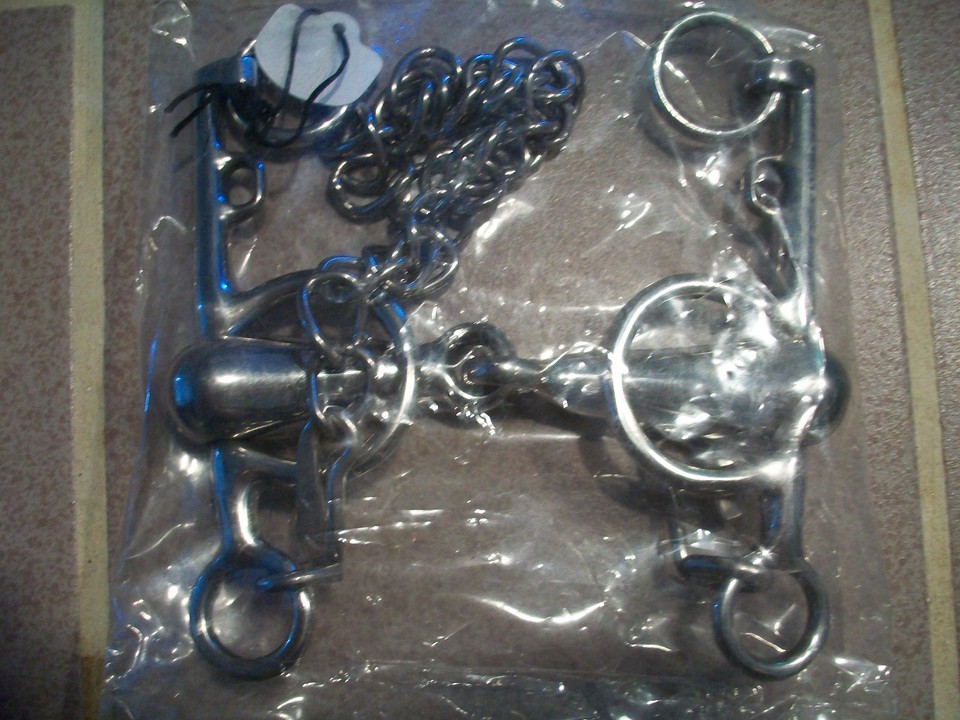 Stubben Hollow mouth Pelham Bit chain stainless steel 12.5 CM 4.9in or ...