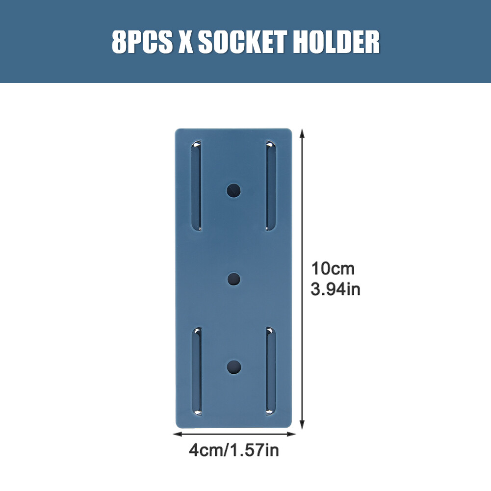 8pcs Wall Mount Fixing Living Room SelfSpace Saving Power Strip Holder ...