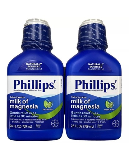 2x Bayer Phillips Milk Of Magnesia Original 26 oz By Philips 10/26 ...
