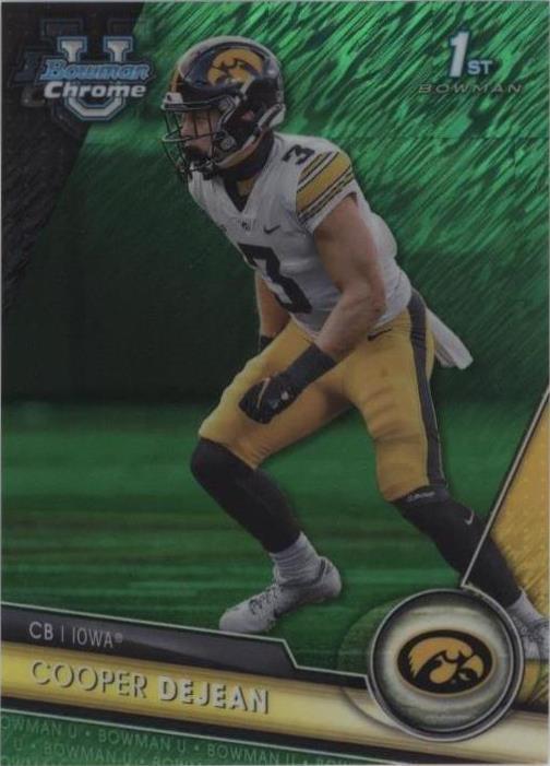 2023 Bowman University Chrome - Cooper Dejean #27 Green Shimmer ...