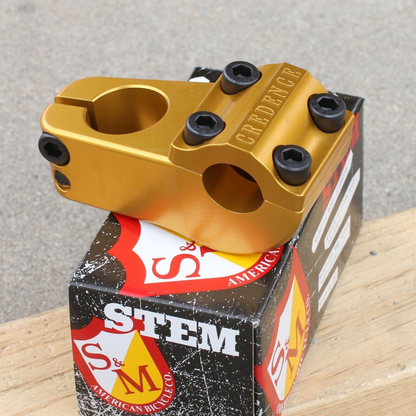 S&M BMX BIKE TURTLENECK BICYCLE STEM GOLD CREDENCE MADE IN USA | eBay
