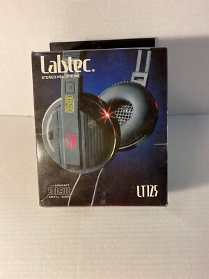 Labtec LT125 Headphones Over Ear Vintage Tested Compact Disc Digital ...
