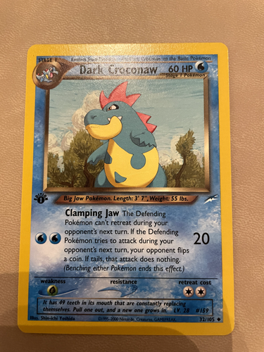 Pokemon Cards Dark Croconaw 32/105 Neo Destiny 1st Edition NM | eBay