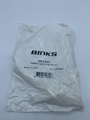 Binks Short Check Valve Assembly- 54-4322- PACK OF 3 | eBay
