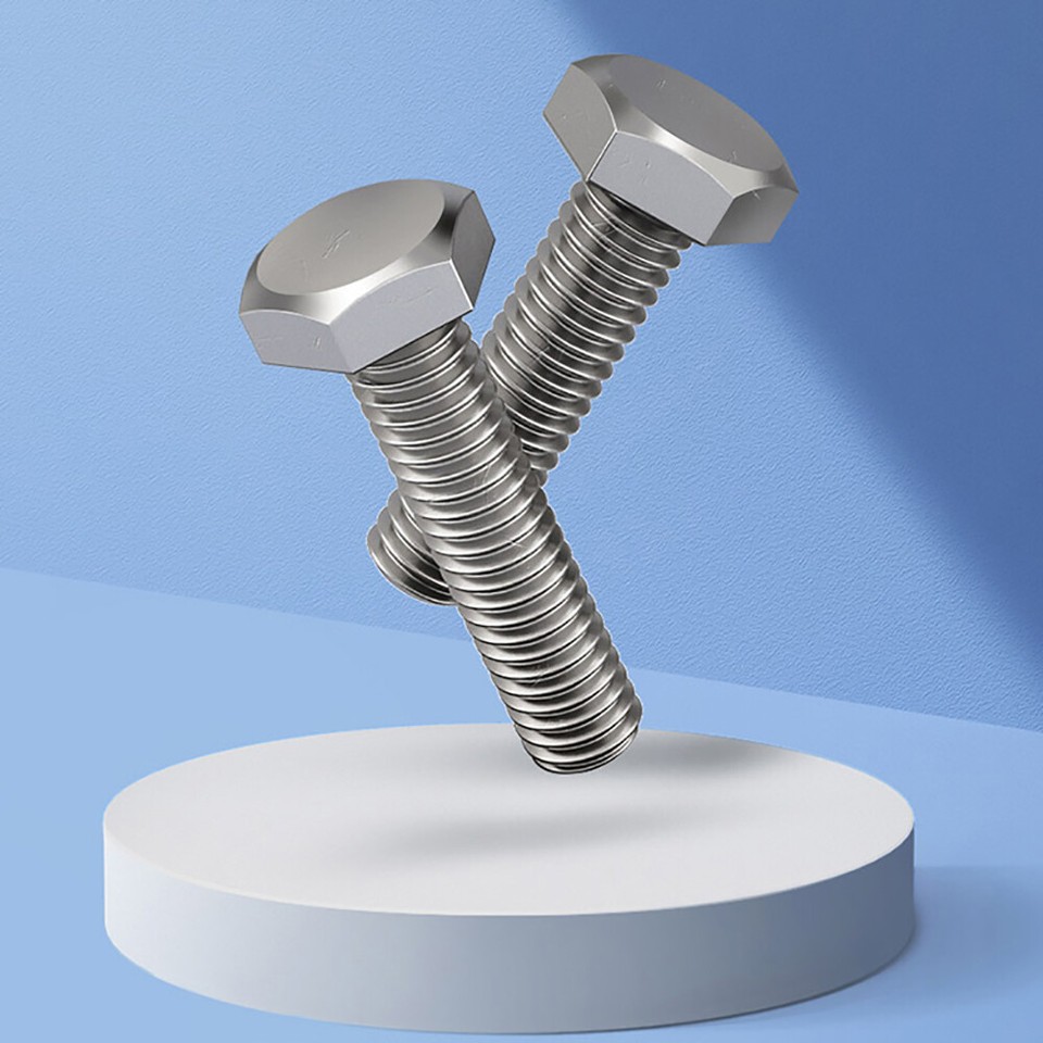 M8 Reverse Left Hand Thread Hexagon Screws Hex Head Bolts A2 Stainless ...