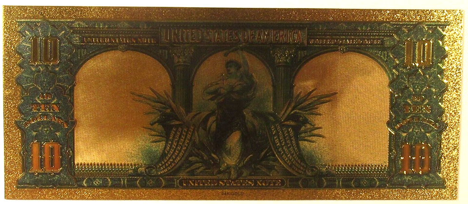 Collectible 1901 $10 TEN DOLLAR BISON Reproduction Old Currency Play ...