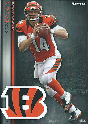 ANDY DALTON FATHEAD TRADEABLES TCU HORNED FROGS CINCY BENGALS STICKER ...