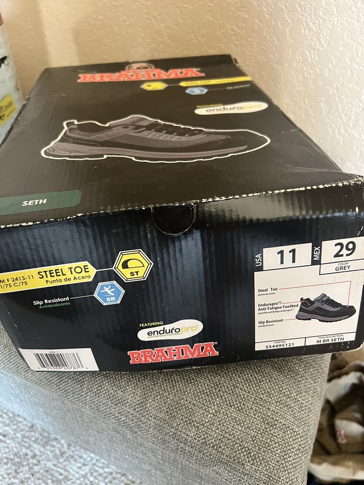 BRAHMA Steel Toe Gus Work BOOTS – 11 W Safety Slip Resistant | eBay