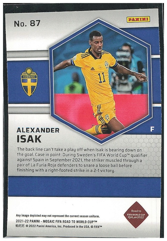 2021 Panini Mosaic FIFA Alexander Isak Fifa Base Silver #87 | eBay