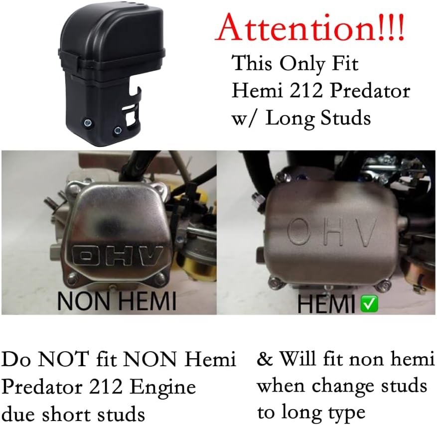 Air Filter Box Assembly for Harbor Freight Predator 212 6.5HP Hemi ...