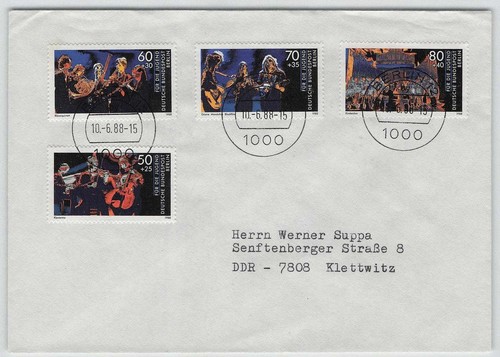 Berlin Beleg aus der 2 Euro Kiste Jugend 1988 [10046] | eBay.de