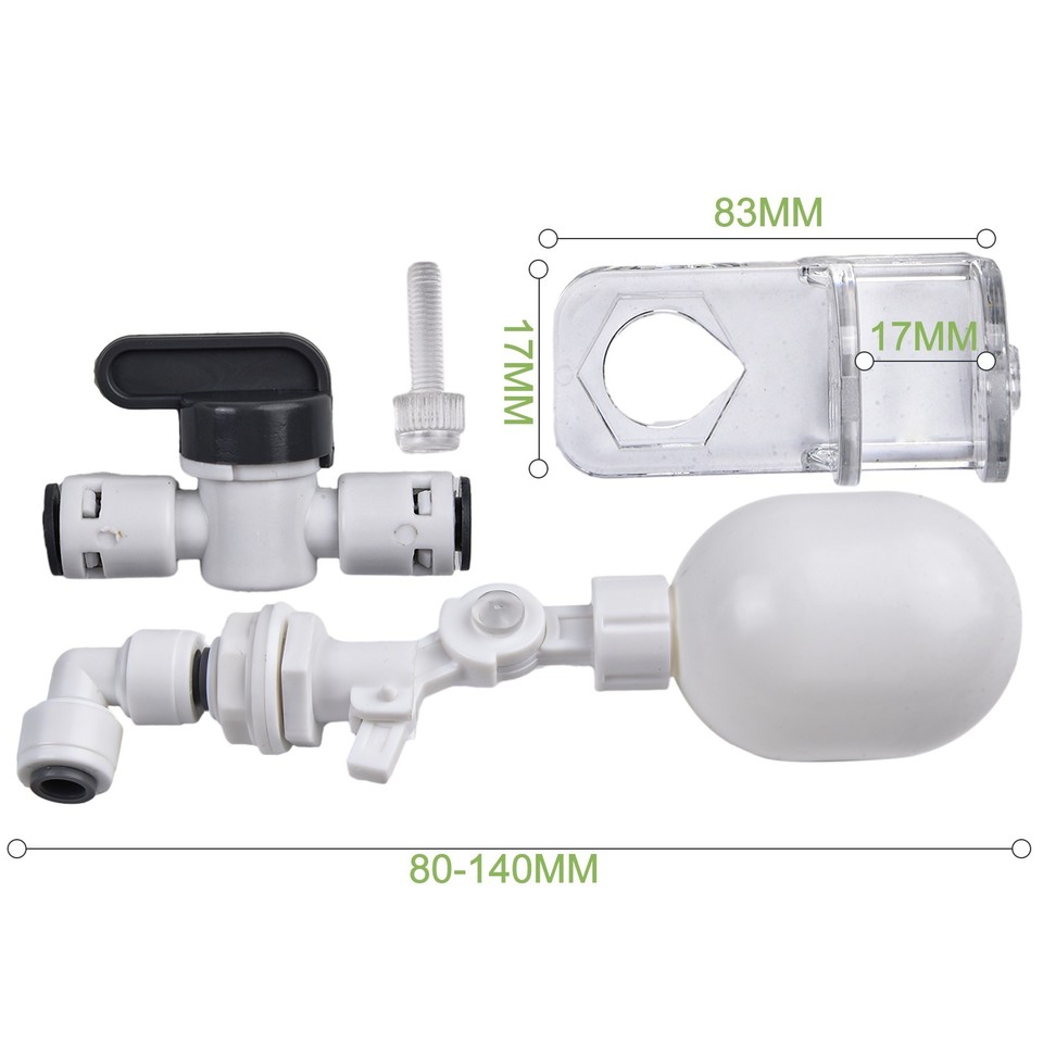Automatic Shut Off Float Ball Valve for Fish Tanks Connects to RO ...