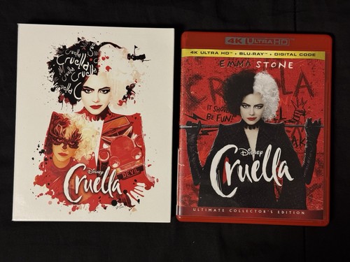 CRUELLA 4K Ultra HD Blu-ray Target Exclusive Red Case w Art (Emma Stone ...