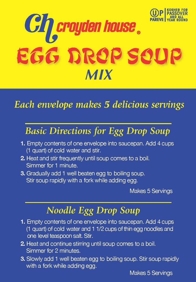 Croyden House Egg Drop Soup Mix 3.5Oz (3 Pack, Total Of 6 Envelopes) Q | eBay