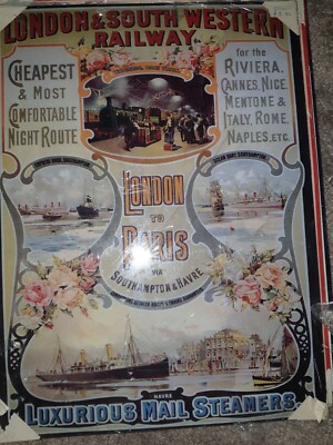 London & South Western Railway Sign bendy Tin Material VGC 11.5x15.5 ...