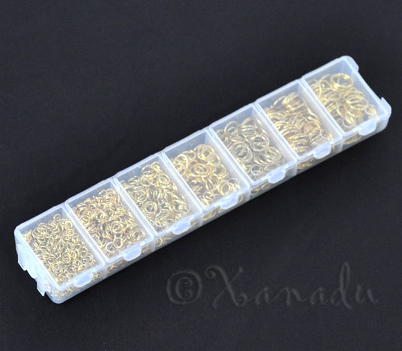 Jump Rings Silver Plated 1500PCs Mix - 7 Assorted Sizes In Plastic ...