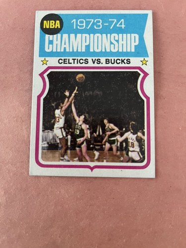 1974-75 Topps NBA Championship Celtics vs. Bucks Kareem Abdul-Jabbar EX ...