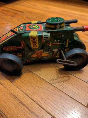 Vintage Marx Litho Wind-Up Toy Tank Read!! | eBay