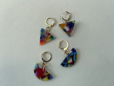 Stitch Markers Knitting Crochet Set of 4 Progress Keepers Multi Color ...