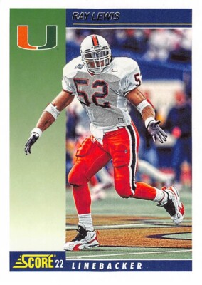 2022 Panini Score Chronicles Football Ray Lewis #15 NM/MT MIAMI ...