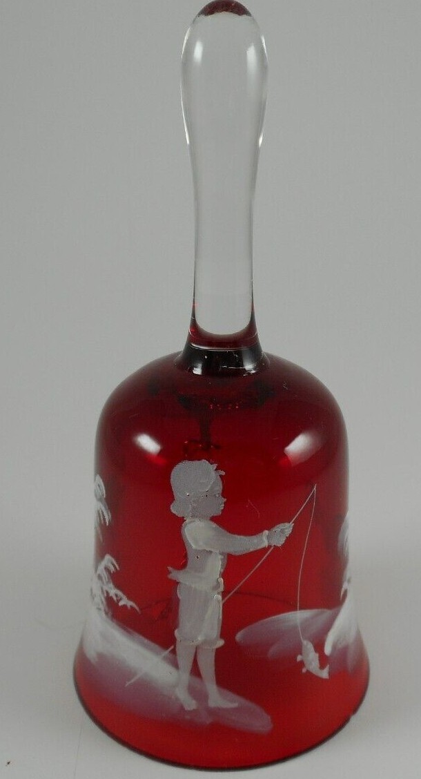 Fenton Red Glass Bell | eBay