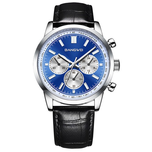 LIGE BANGWEI Men Watch Leather Brand Wristwatch Ultra Dial Business Male Watches | eBay