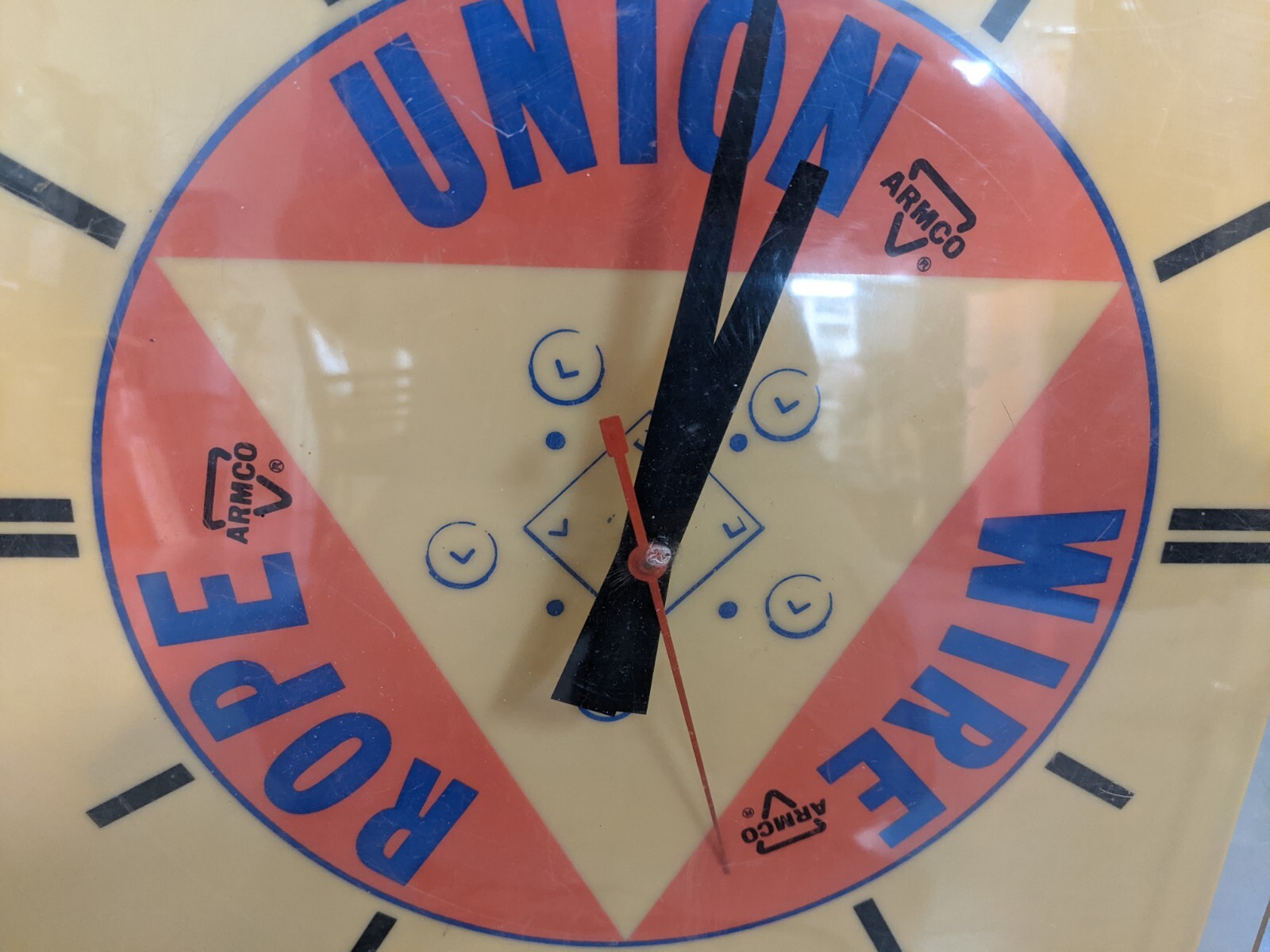 Armco Union Wire Rope Store Wall Sun Watch Fluorescent Clock Dualite ...