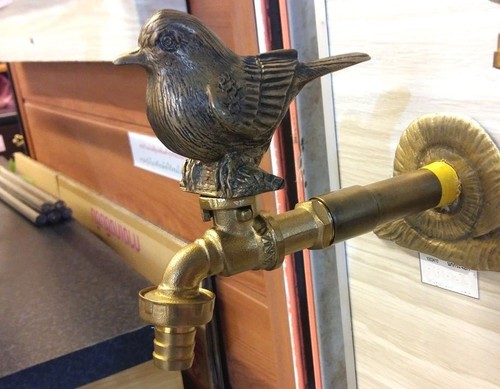 Brass Tap Decor Garden Home Vintage Style Bird Faucet Spigot Bibcock ...