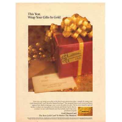 Vintage 1989 Print Ad for Gold MasterCard | eBay