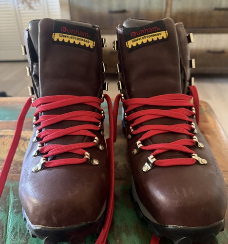 Vintage Dunham Alpine Mountaineering Boots Leather Vibram Lug Sole Mens ...