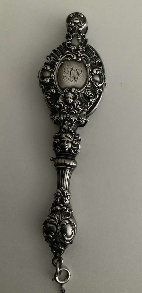 ANTIQUE ART NOUVEAU STERLING SILVER GARGOYLE JESTER FACE LORGNETTE ...