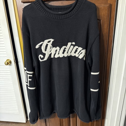 Indian Motorcycle Black & White Vintage Sweater With Indian Logo - Size ...