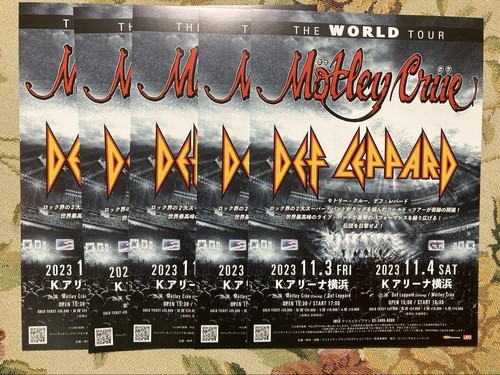 Motley Crew Def Leopard Flyer 2023 Performance in Japan | eBay