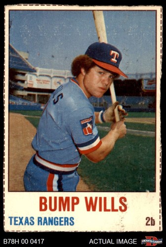 1978 Hostess #21 Bump Wills Rangers 3 - VG | eBay