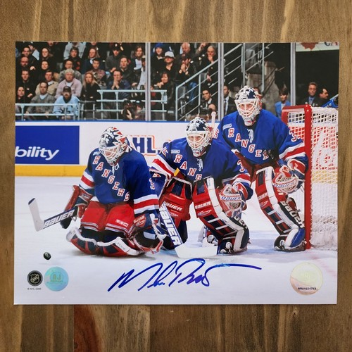 4-10-12 . autograph auto signed photo 8x10 mike richter coa nyr AJ ...