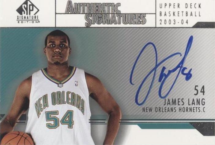 2003-04 SP Signature Edition - Authentic Signatures James Lang #AS-JL ...