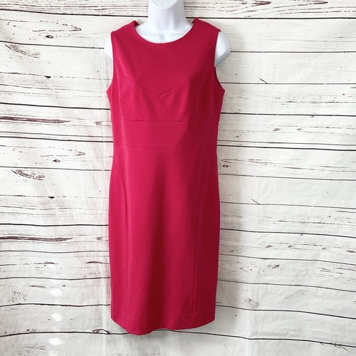 Carlisle Dress Women’s 8 Pink Ponte Sleeveless Stretch Preppy Round ...