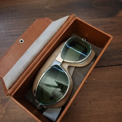 Real Deal!! American Optical Co Original Aviation Goggles AUTHENTIC ...