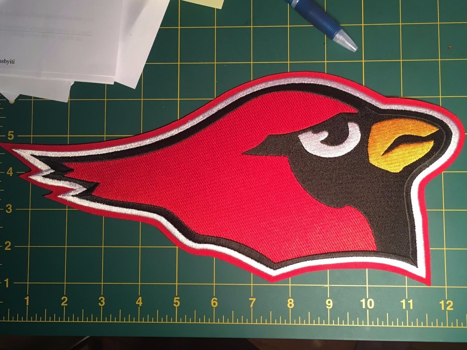 cardinal patch cardinal head patch 12.5" wide iron or sew on cardinal ...