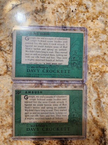 1956 Topps Davy Crockett Green Back Complete Set with Ambush/Ambush 20a ...