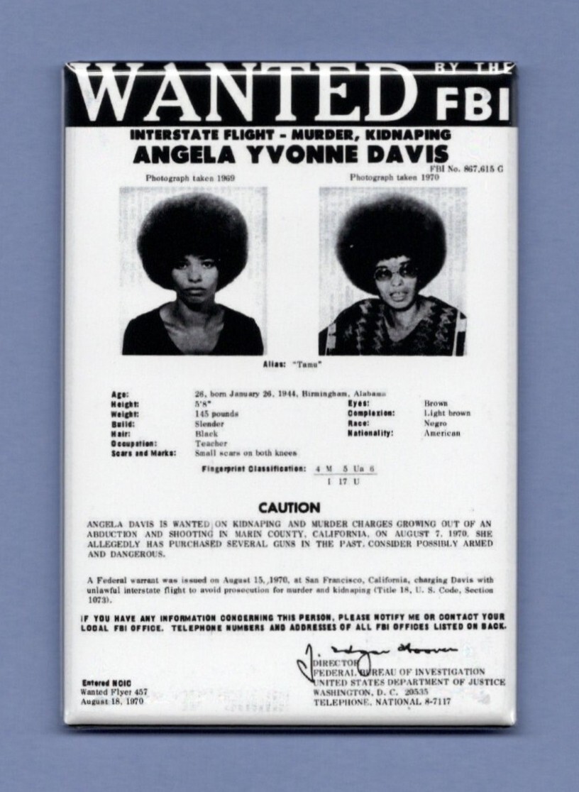 ANGELA DAVIS *2X3 FRIDGE MAGNET* CIVIL RIGHTS ACTIVIST AUTHOR WRITER ...