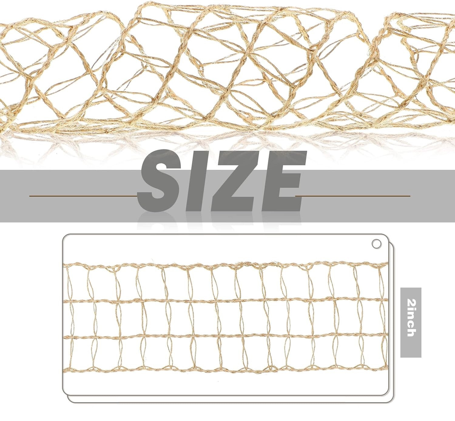 2.5" Jute Mesh Burlap Wired Ribbon Open Weave Burlap Net Ribbon Fabric ...