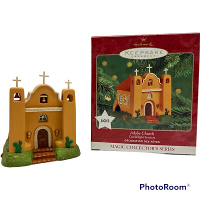 2000 Hallmark Keepsake Ornament Adobe Church Candle Light Services ...