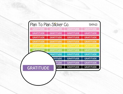 1349-63~~Gratitude Header/Dividers Planner Stickers | eBay