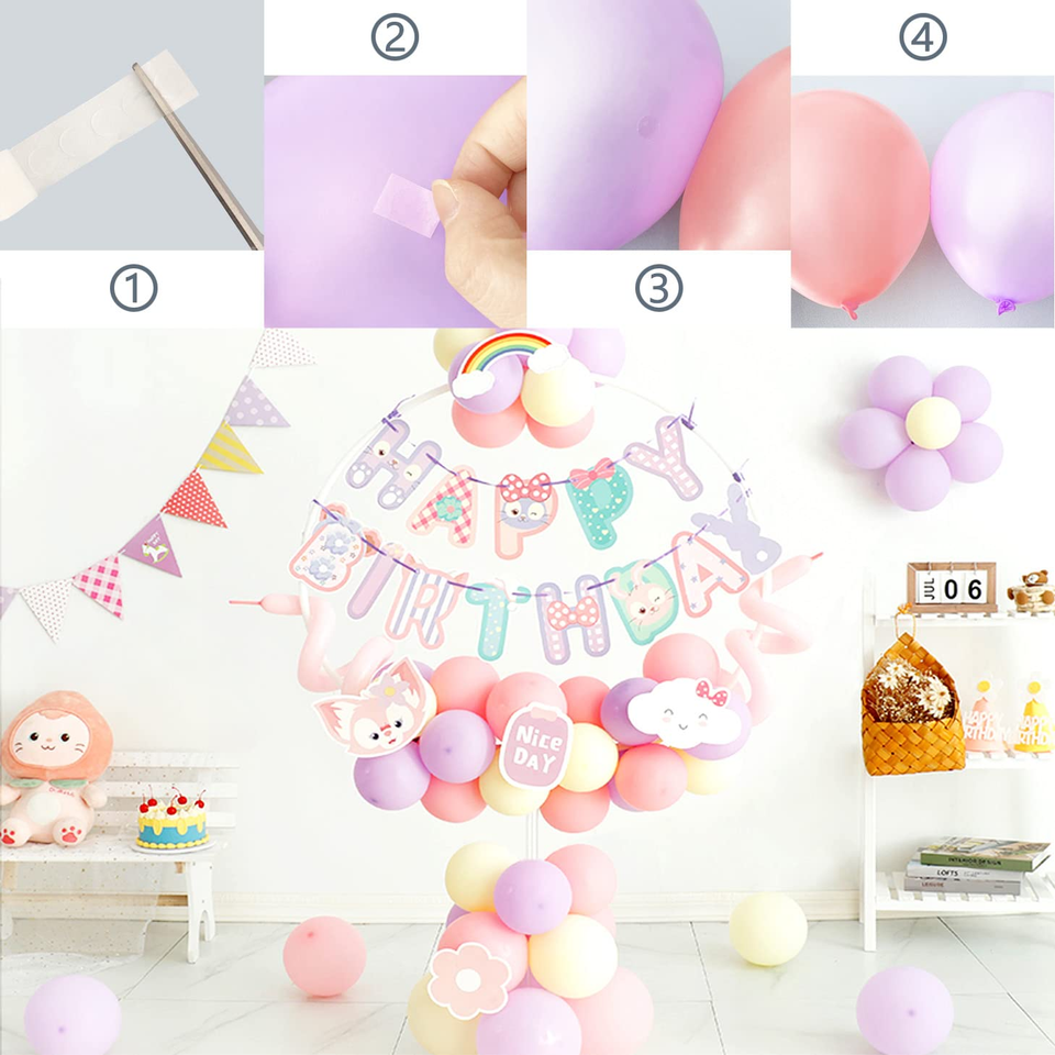 200 PCS Glue Points for Balloons, Removable Sticky Point Tape, Adhesive ...
